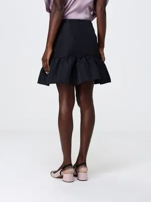 Nina Ricci Recycled Fabric Mini Skirt With Flounce And Embroidery