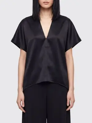 Nina Ricci Silk V-neck Blouse - Black