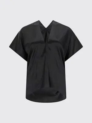 Nina Ricci Silk V-neck Blouse - Black