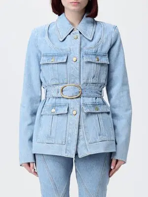 Nina Ricci Cotton Jacket With Belt - Denim