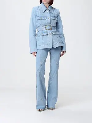 Nina Ricci Cotton Jacket With Belt - Denim