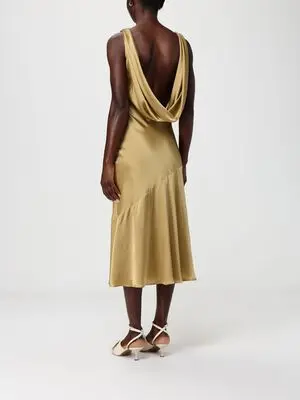 Nina Ricci Silk Midi Dress - Gold