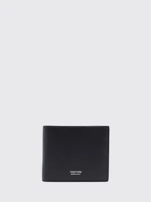TOM FORD Hammered Leather Wallet - Black