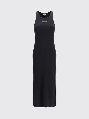 Maison Kitsuné Sleeveless Ribbed Midi Dress - Black