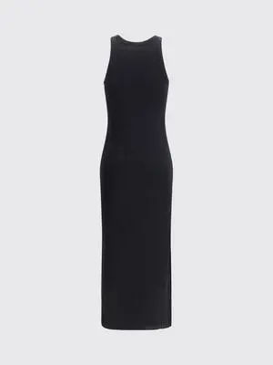 Maison Kitsuné Sleeveless Ribbed Midi Dress - Black