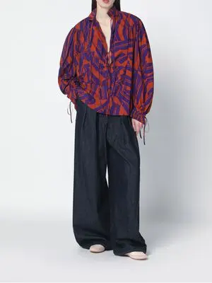 Dries Van Noten Printed Blouse - Orange