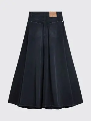 Balenciaga A-line Denim Midi Skirt - Navy