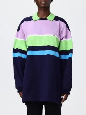 Versace Striped Cotton Polo Shirt - Multicolor