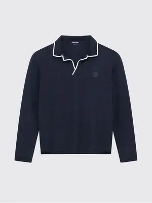 Giorgio Armani Long Sleeve Knit Polo
