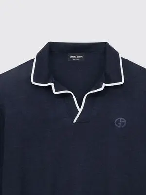 Giorgio Armani Long Sleeve Knit Polo