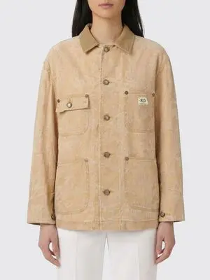 R13 Linen Blend Jacket With Patch Pockets - Orange