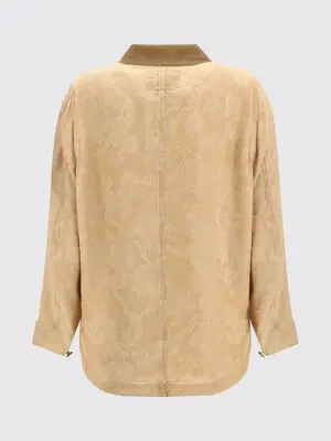 R13 Linen Blend Jacket With Patch Pockets - Orange