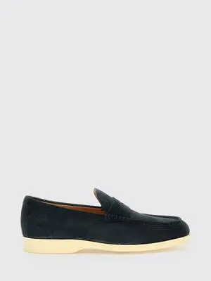 TOD'S Tod's Suede Loafers With Front Strap And Embossed Logo Blue