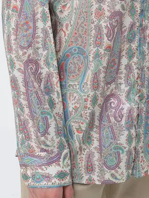 Etro Cotton Shirt With Paisley Print - Multicolor