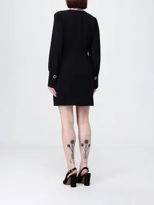 Armani Exchange Long Sleeve V-neck Wrap Dress - Black