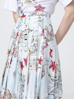 Antonio Marras Pleated Printed Midi Skirt
