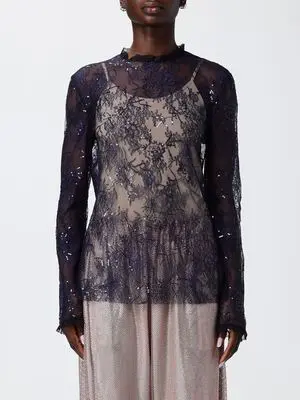 Alberta Ferretti Lace Top - Blue