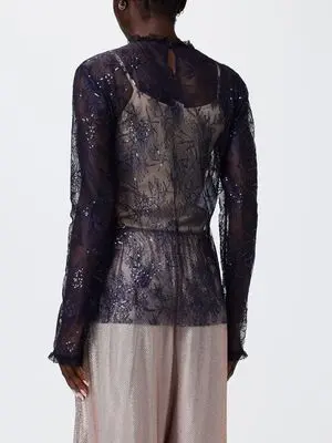 Alberta Ferretti Lace Top - Blue