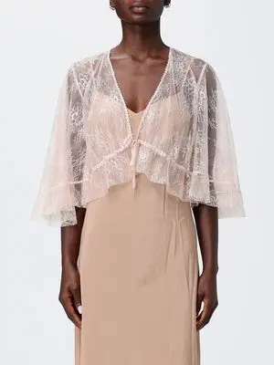 Alberta Ferretti Lace Bolero - Blush Pink