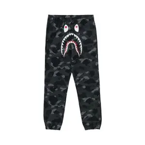 A BATHING APE Color Camo Shark Track Pants - Black