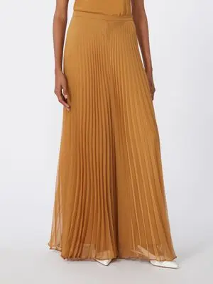 Max Mara Plissé-pleated Chiffon Trousers