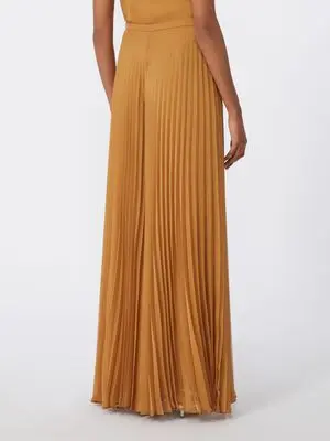 Max Mara Plissé-pleated Chiffon Trousers