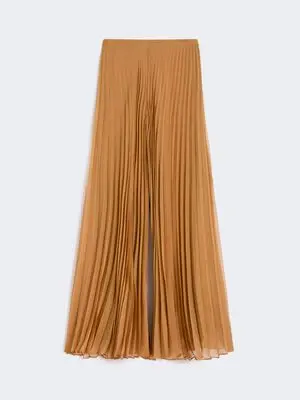 Max Mara Plissé-pleated Chiffon Trousers