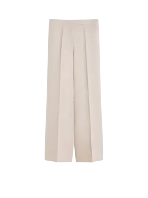 Max Mara Wide-leg Linen Trousers - Sand