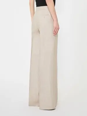 Max Mara Wide-leg Linen Trousers - Sand