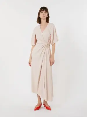Max Mara Viscose Envers Satin Midi Dress