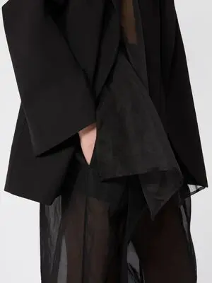 Max Mara Viscose-blend Blazer With Double Collar - Black