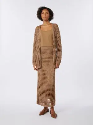 Max Mara Cotton Yarn Sleeveless Jumper - Desert