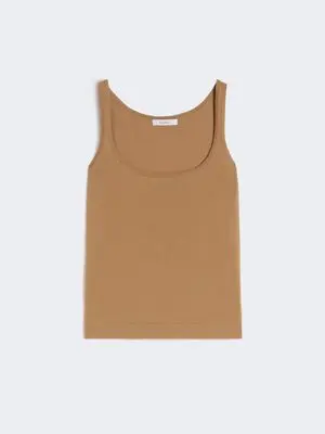Max Mara Cotton Yarn Sleeveless Jumper - Desert
