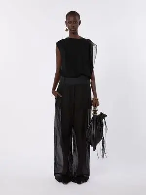 Max Mara Stretch Viscose Asymmetrical Top