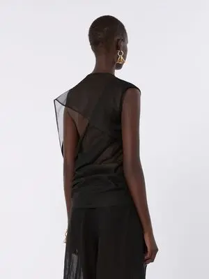 Max Mara Stretch Viscose Asymmetrical Top