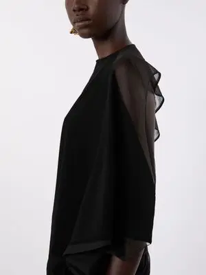 Max Mara Stretch Viscose Asymmetrical Top