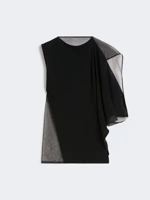 Max Mara Stretch Viscose Asymmetrical Top