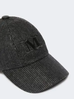 Max Mara Raffia-effect Basketweave Baseball Cap
