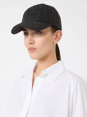 Max Mara Raffia-effect Basketweave Baseball Cap