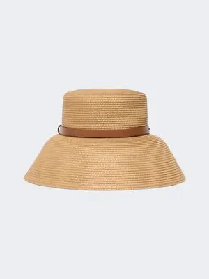 Max Mara Wide Brim Lampshade Hat - Beige