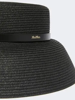 Max Mara Lampshade Paper Yarn Hat - Black