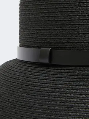 Max Mara Lampshade Paper Yarn Hat - Black