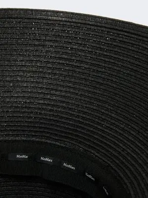 Max Mara Lampshade Paper Yarn Hat - Black