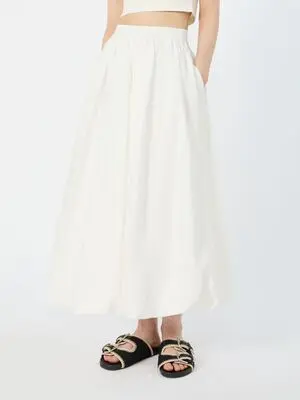 Max Mara Cotton Balloon Skirt - Ivory