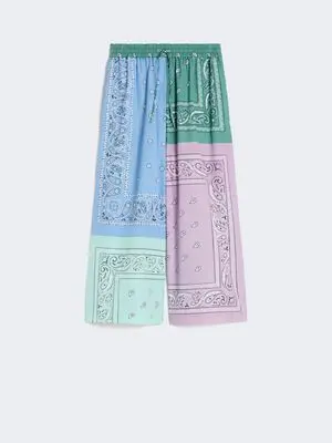 Max Mara Printed Cotton Poplin Trousers
