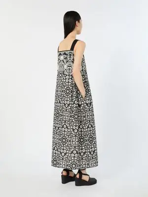 Max Mara Printed Cotton Voile Maxi Dress