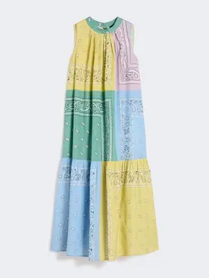 Max Mara Printed Cotton Poplin Long Dress