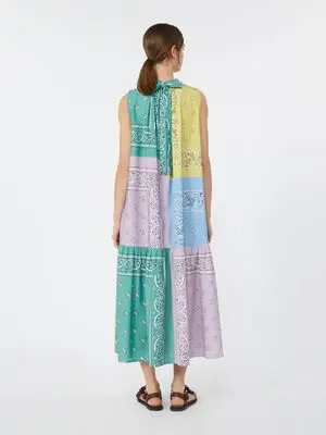 Max Mara Printed Cotton Poplin Long Dress