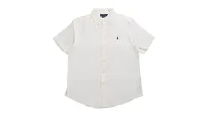 Polo Ralph Lauren Polo Shirt Ralph Lauren Short Sleeve Slim Fit Mesh Polo Shirt - Ceramic White