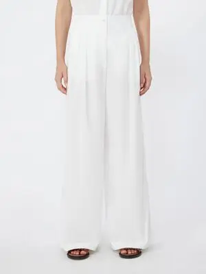 Max Mara Wide-leg Cotton Poplin Trousers